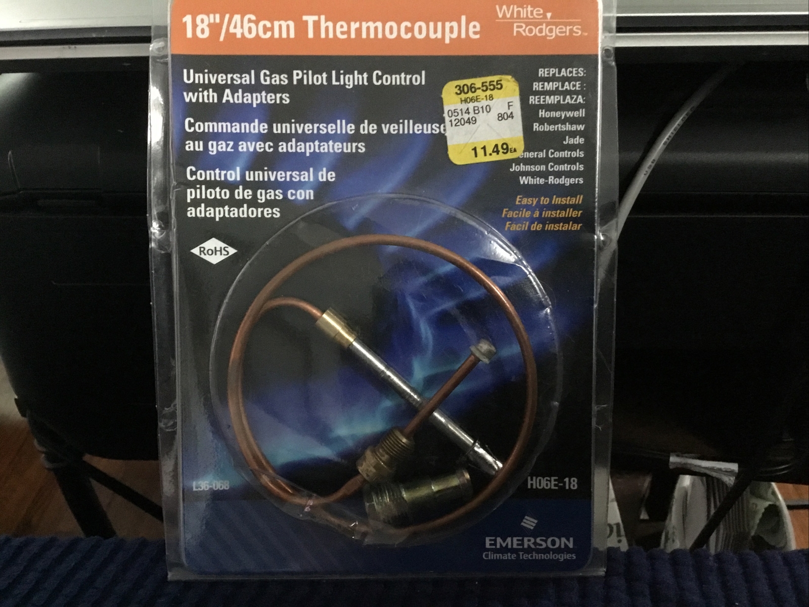 Emerson Universal 18-inch Thermocouple (H06E-18) for sale online | eBay