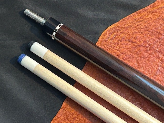 Pat Diveney Custom Pool Cue W/ 2 Maple Shafts. Leather Wrap. | eBay