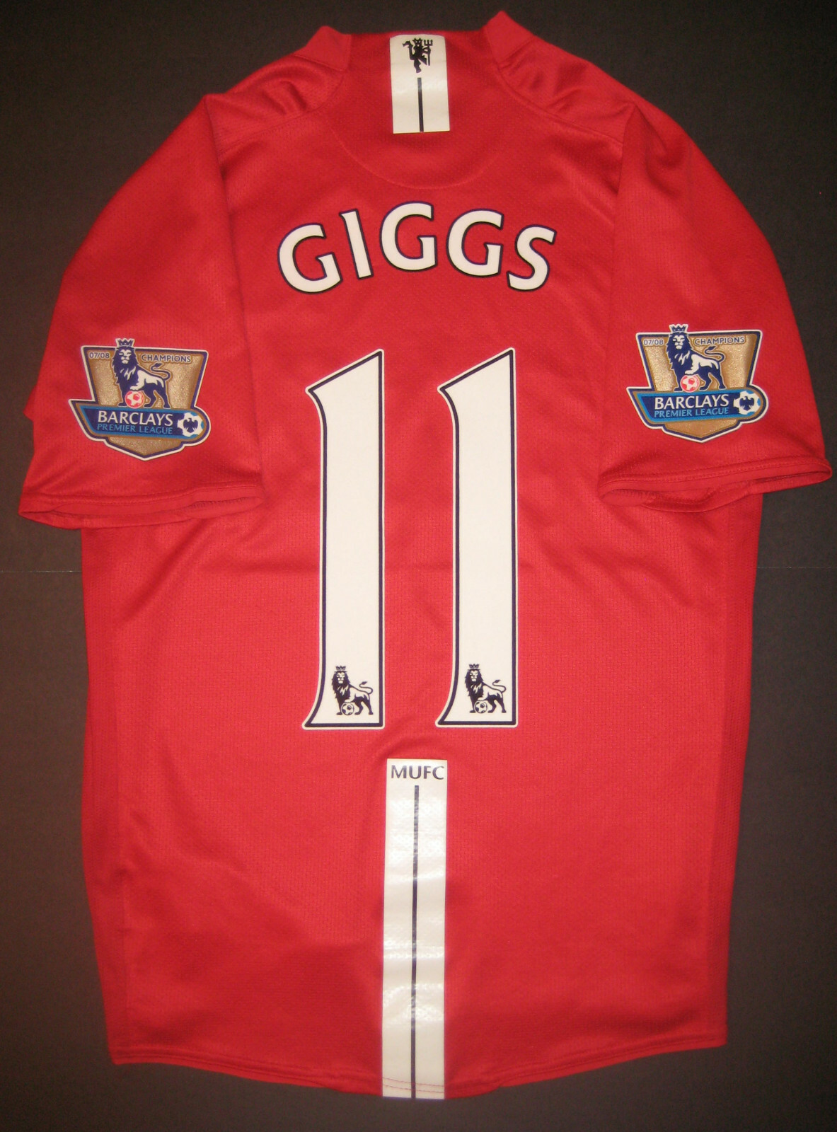 2007-2009 Nike Authentic Manchester United Ryan Giggs Jersey Shirt Kit ...