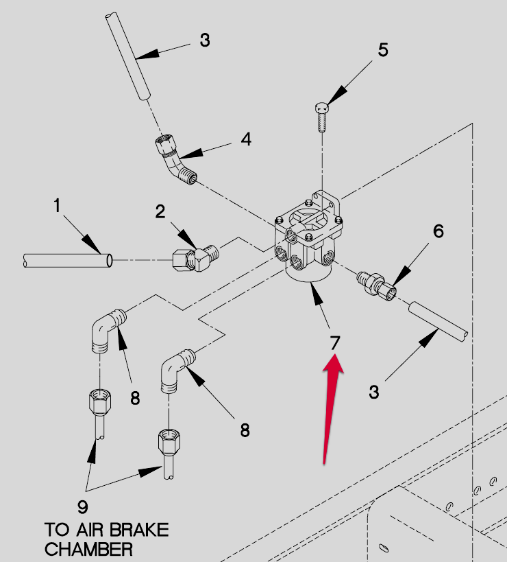 M1078 M1083 HALDEX BRAKE VALVE N50004D N50004 12378840-001 12378840 ...