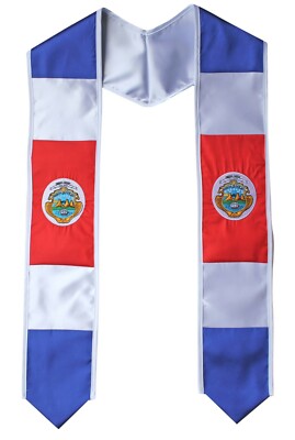 COSTA RICA Flag Graduation Sash Scarf Stole Ethnic Studies Latino | eBay