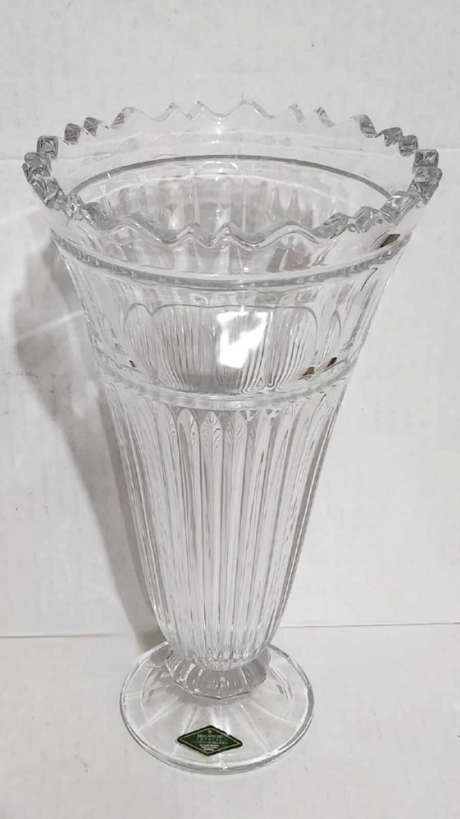 2pc Shannon Crystal ☘By Godinger 24% Lead Crystal Catrina Vase 11" & 9 ...