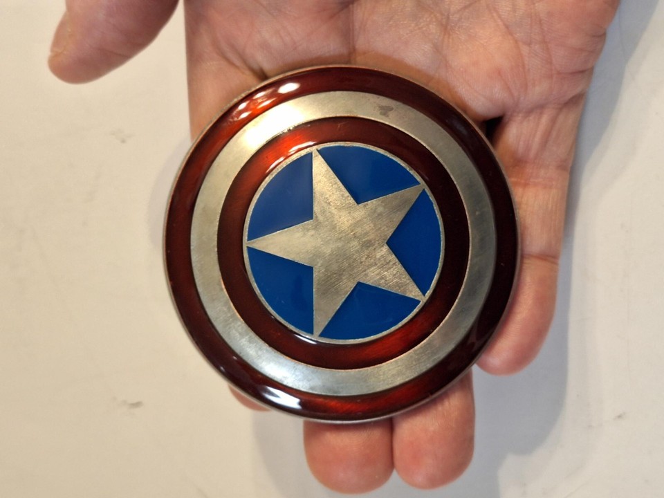Captain America Shield Avengers Superhero Metal and Enamel Belt Buckle ...