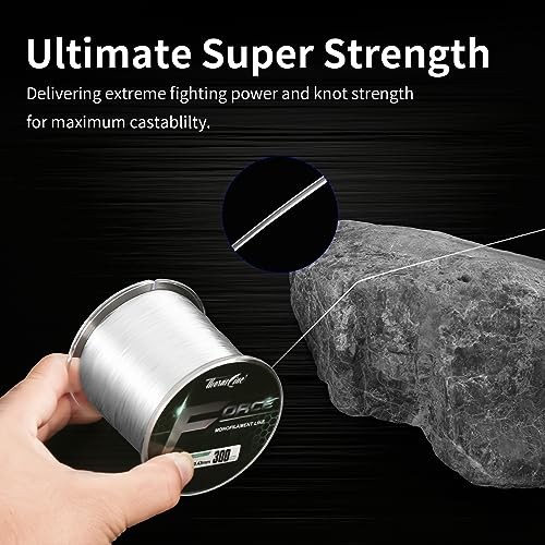 Force Monofilament Fishing Line, Heavy Duty Strong 0.60mm/50lb/300yd ...