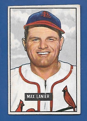 1951 BOWMAN # 230 MAX LANIER ST. LOUIS CARDINALS VG FREE SHIPPING | eBay