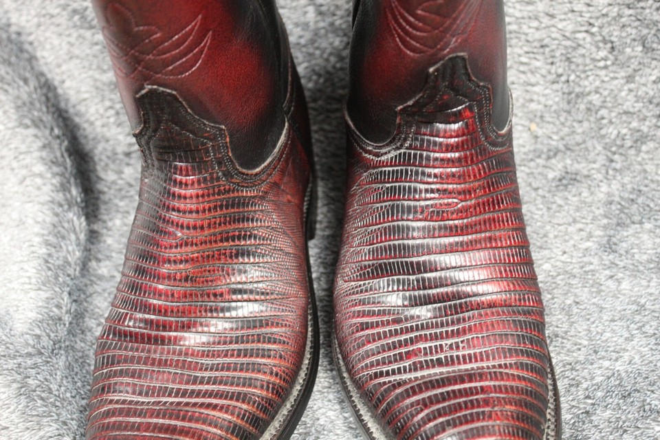 VTG Lucchese Mens Alligator & Lizard Skin Cowboy Boots 6 American ...