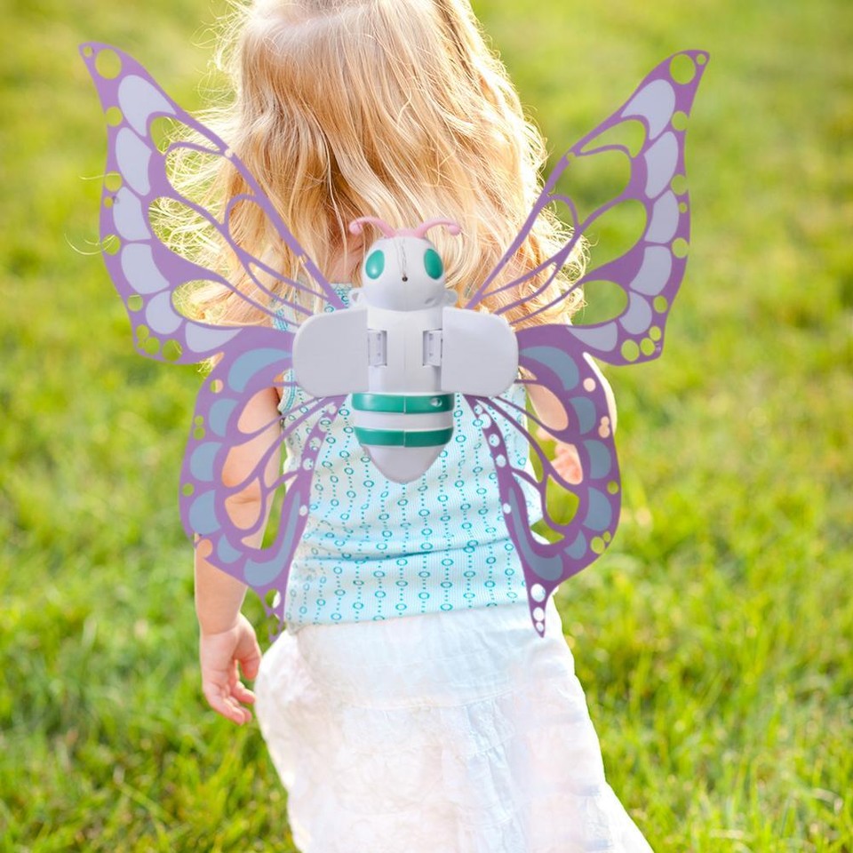 Princess LED Flower Fairy Wing Light Up Moving Butterfly Wing Plastic ...