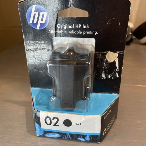 Black Genuine HP 02 Ink Cartridge HP Photosmart (EXP MAR 2012) Open box ...