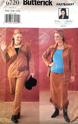 Butterick Women's Jacket,Skirt,Pants Pattern 6720 Size 28W-32W UNCUT | eBay