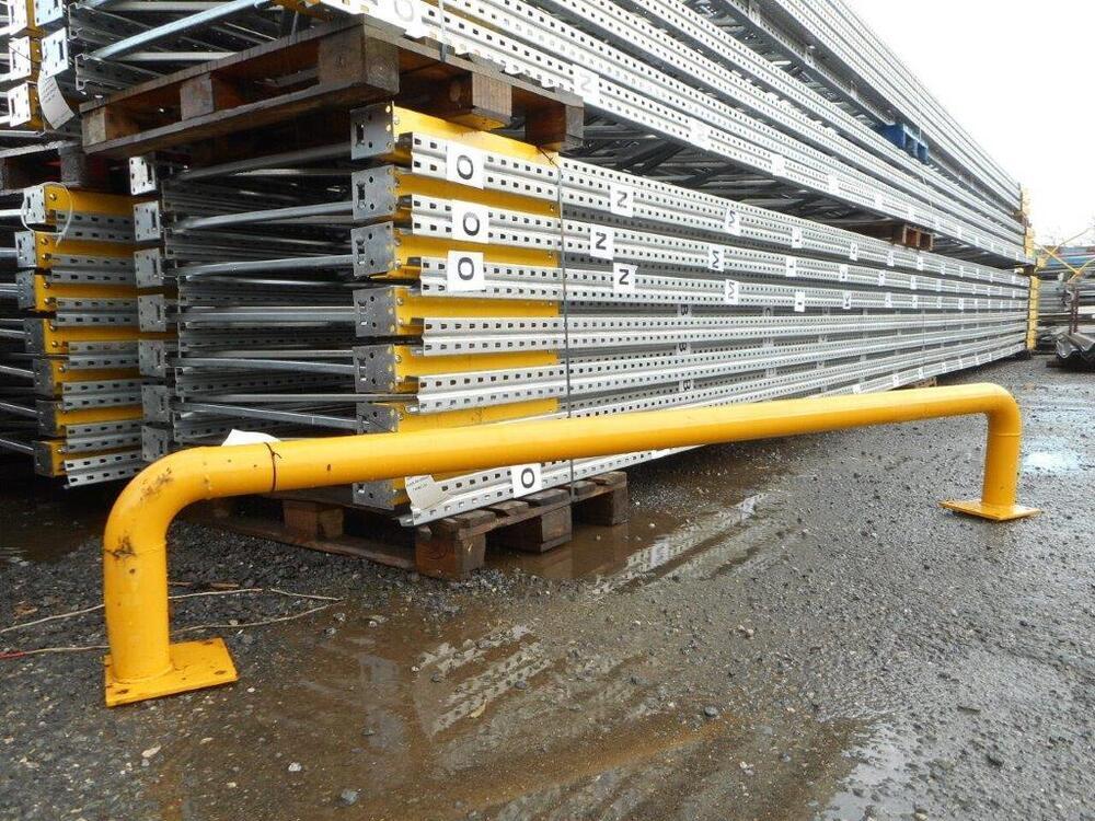 Used End of Aisle Tubular Safety Barrier 2520mm Long / Hgv Barrier ...