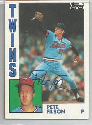 Minnesota Twins PETE FILSON autographed 1984 Topps | eBay