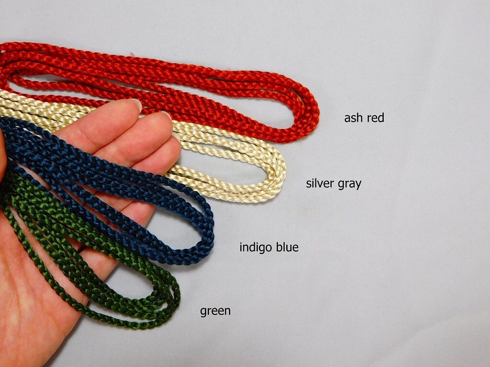 Green - Inro Himo Silk Cord for Japanese Antique inro , Netsuke , Ojime ...