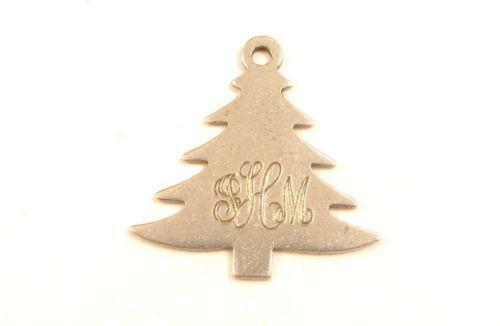 Danecraft Vintage Sterling Silver 925 Christmas Tree Charm*Monogram RHM ...