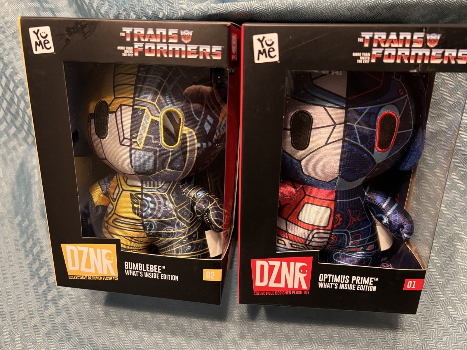 Transformers Optimus Prime/bumble bee DZNR Plush Figure What's Inside ...