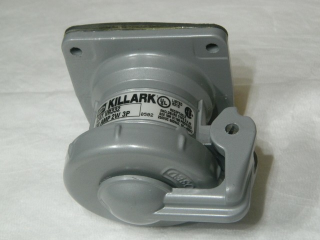 Hubbell Killark 1 Phase 250 VDC 600 VAC Self Grounding Receptacle Model ...