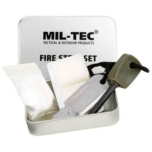Original Mil-Tec fire starter kit survival High quality fire steel set ...