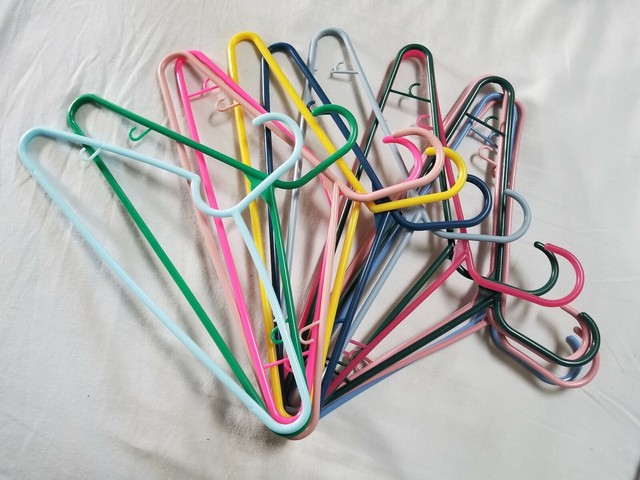 Multi Color plastic Clothing Hanger LOT 24 items !! | eBay