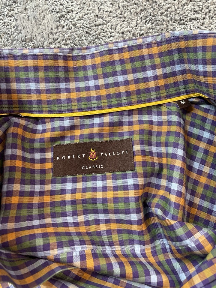Robert Talbott Classic Multi Color Check Long Sleeve Button Down Shirt ...