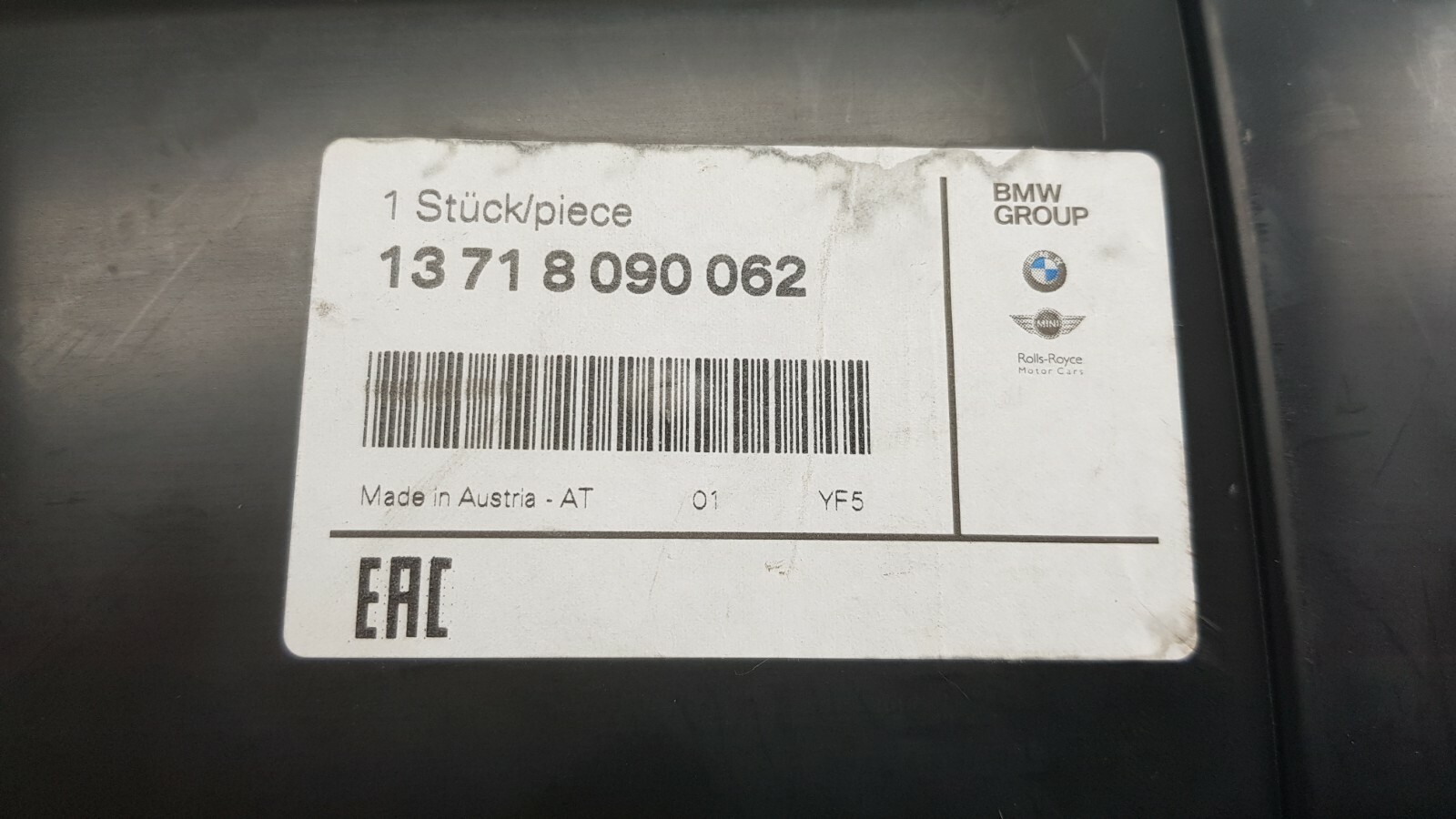 Original BMW Intake Duct Intake Channel Right 1371 8090062 517506-10 ...