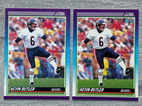 (2) 1990 Score KEVIN BUTLER "Back Photo" Football Error & Corrected ...