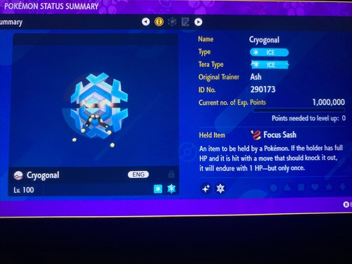 Pokemon Scarlet And Violet Shiny Cryogonal 6IV Battle Ready Fast ...