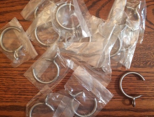 MORGIK Metal Drapery 'C' Rings 1 3/4" Hardware Custom Brushed Stainless ...