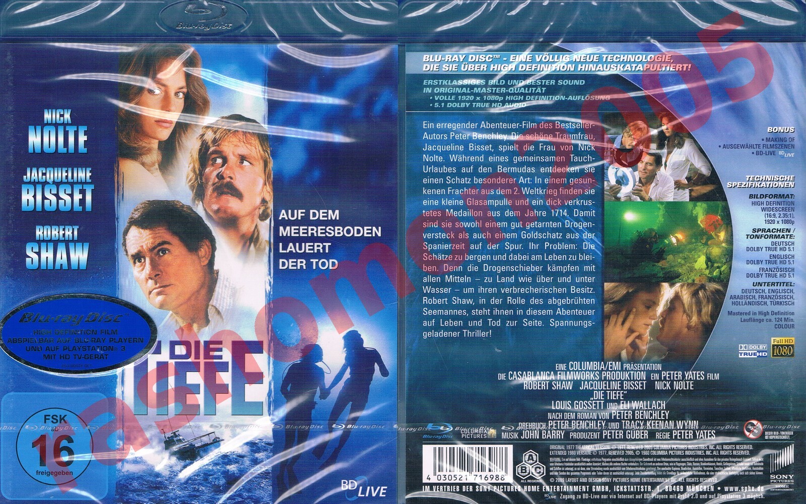 Blu-ray DIE TIEFE THE DEEP 1977 Jacqueline Bisset Nick Nolte Robert ...