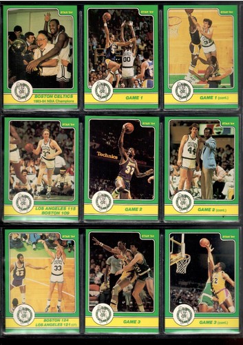 1984 Star Company Boston Celtics 25-card Championship Set Larry Bird ...