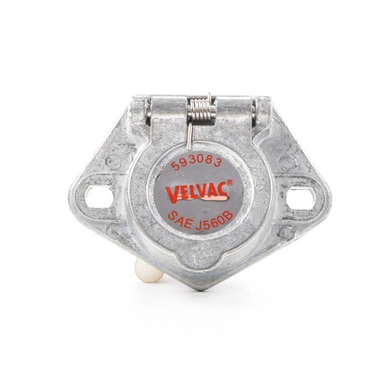 Velvac 593083 7 Way Socket With Solid Pin Durable Zinc Die Cast Housing ...