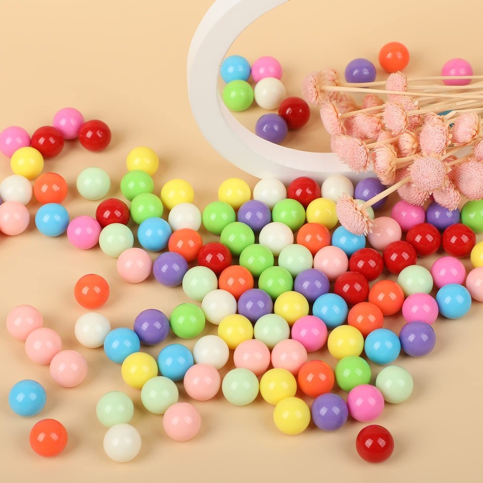 0.47 inch(12mm) Game Replacement Marbles Balls,120pcs Solid Color ...