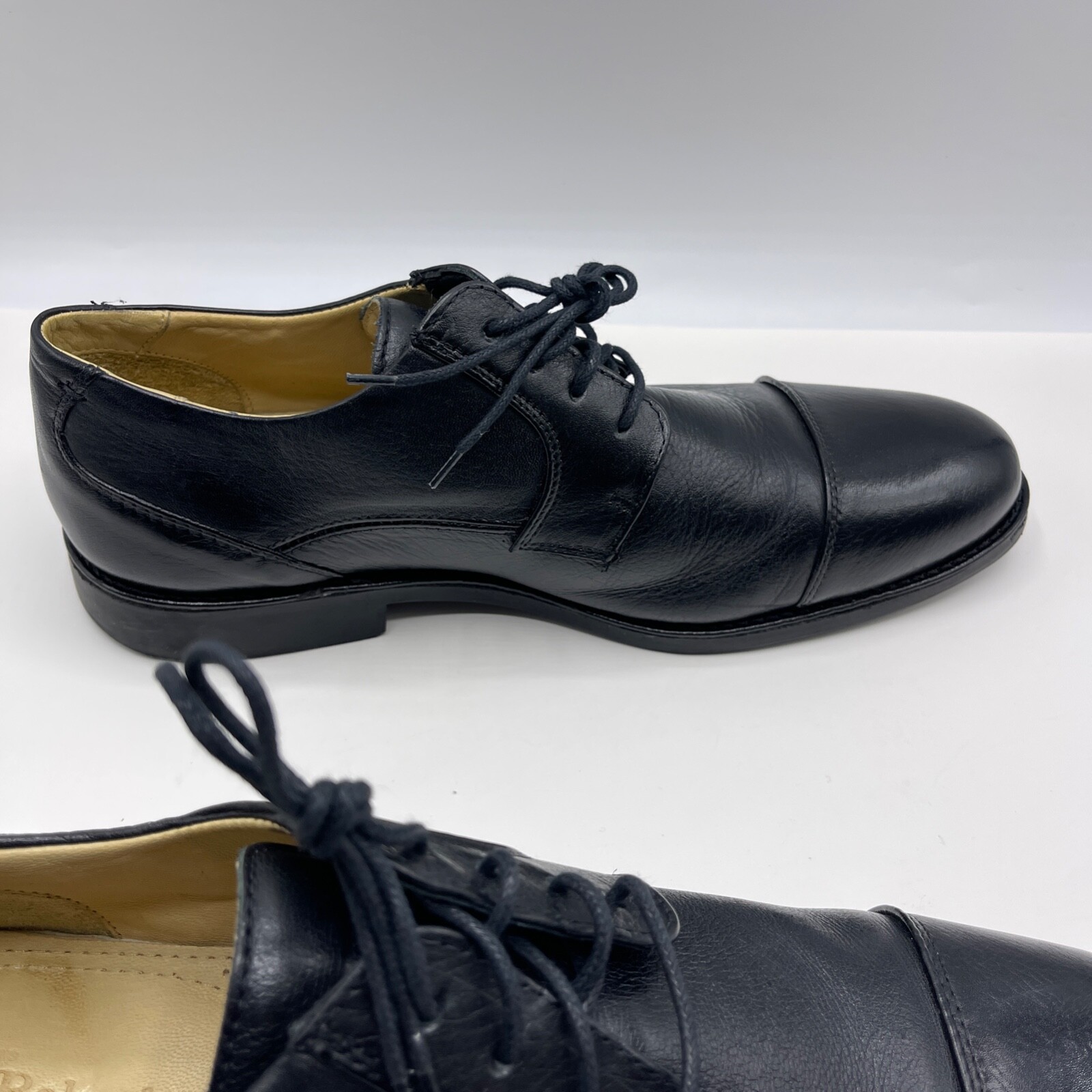 Studio Belvedere Black Leather Dress Shoes Men's Size… - Gem