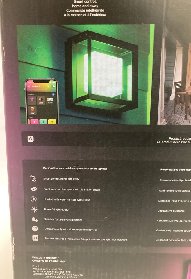 Philips Econic Wall Light LED Color Changing Light 1743830V7 | eBay