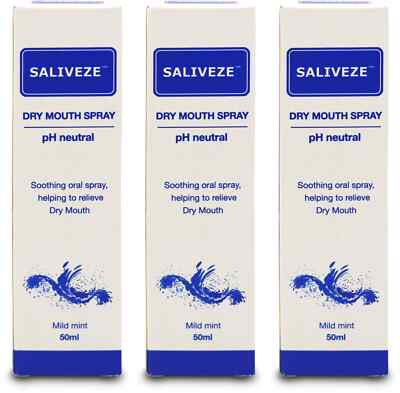 Saliveze Dry Mouth Spray Mild Mint 50ml X 3 | eBay UK