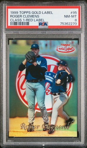 1999 TOPPS GOLD RED LABEL PARALLEL #95 ROGER CLEMENS YANKEES #28/100 ...