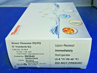 NEW Thermo Fisher 063542 Dionex Threonine OQ/PQ IC Standards 16 vials X ...