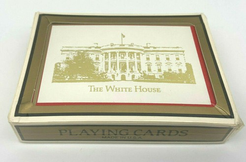 Gemaco Playing Cards 'The White House' Plastic Coated Poker NOS ...