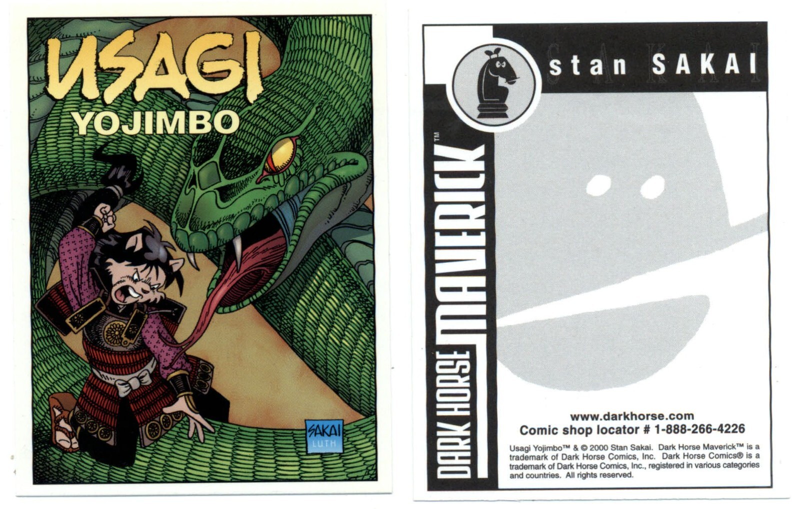 Usagi Yojimbo - oversized promo card [Dark Horse Comics 2000] | eBay