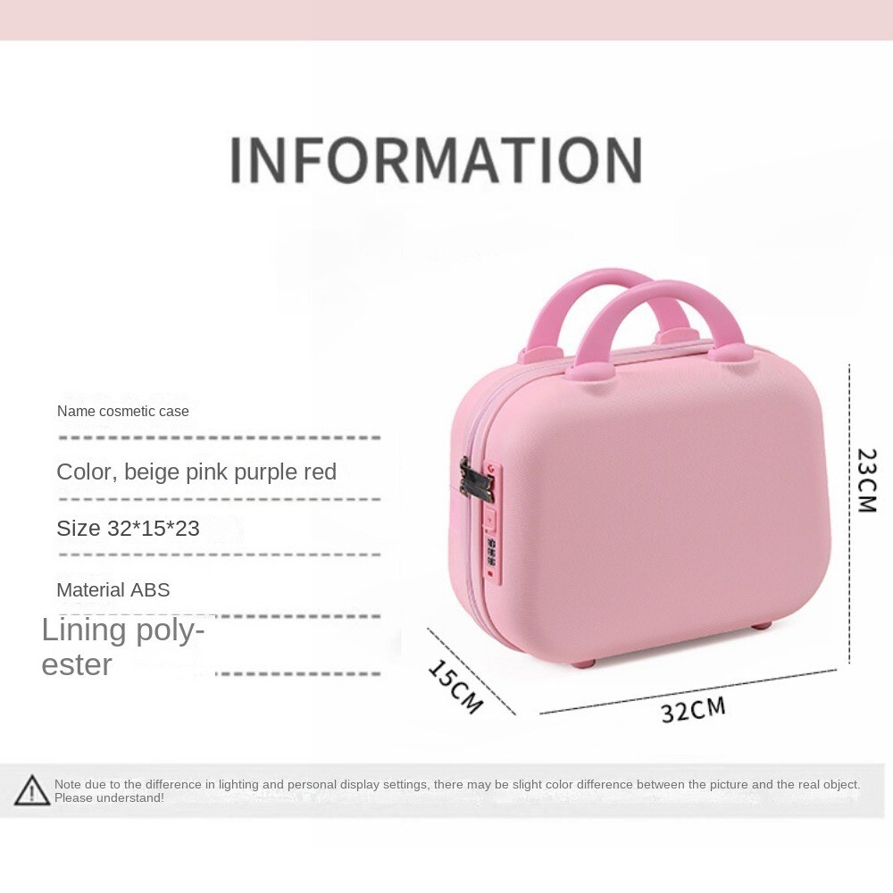 With Handle Small Makeup Box ABS Mini Storage Bag 14 Inches Wedding ...