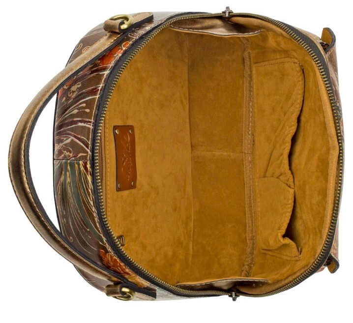 Patricia Nash Marta Top Handle Leather Crossbody Bag-Antique Bronze ...