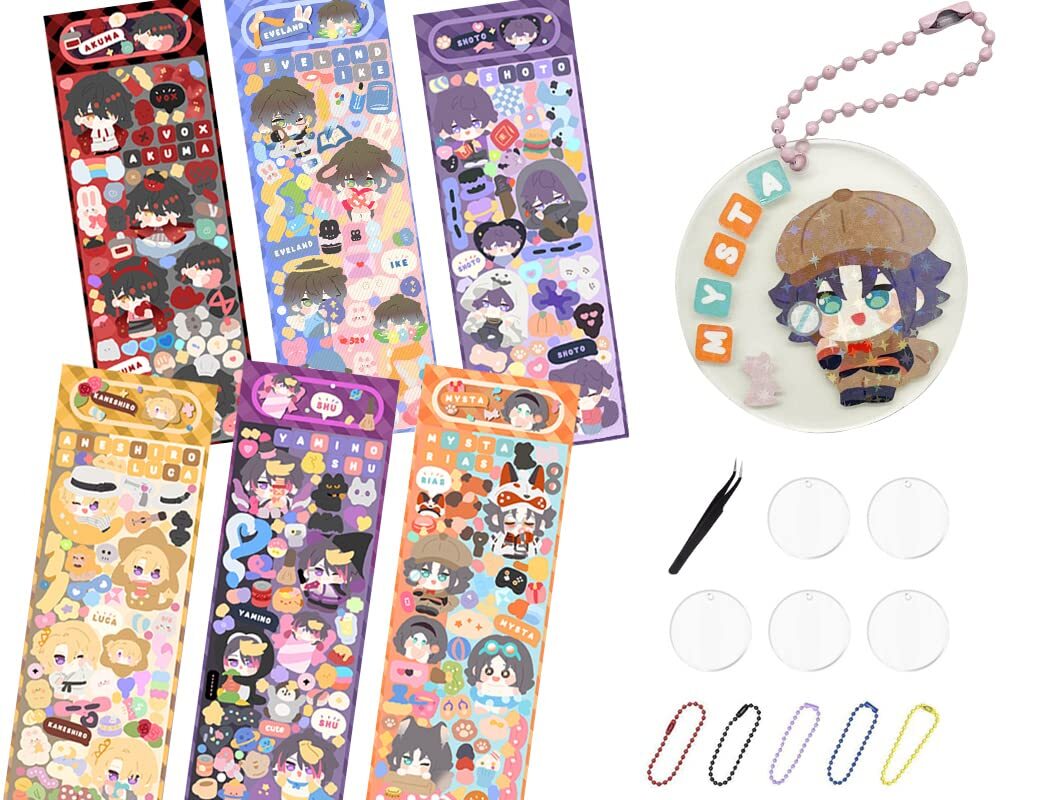 6 Sheets NIJISANJI EN: Luxiem VTuber Group & Shoto Cute Chibi Vinyl ...