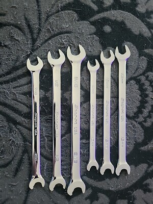 Snap on Tools 6pc Flank Drive OpenEnd Speed Wrench Set 7/16 1/2 9/16 10 ...