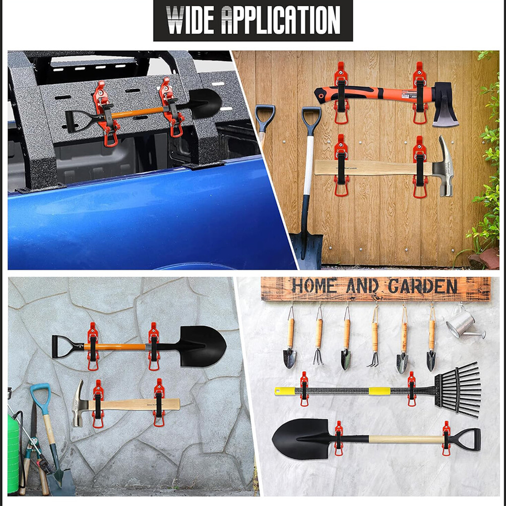 2Pcs 17-40 mm Quick Release Axe Shovel Holder Roof Rack Vehicle Wall ...