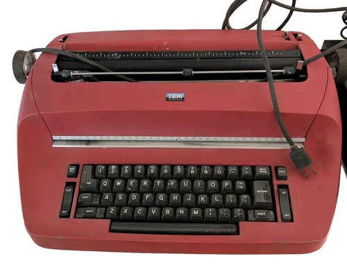 Rare Red IBM SELECTRIC TYPEWRITER As Is - Watch Video for Details ...
