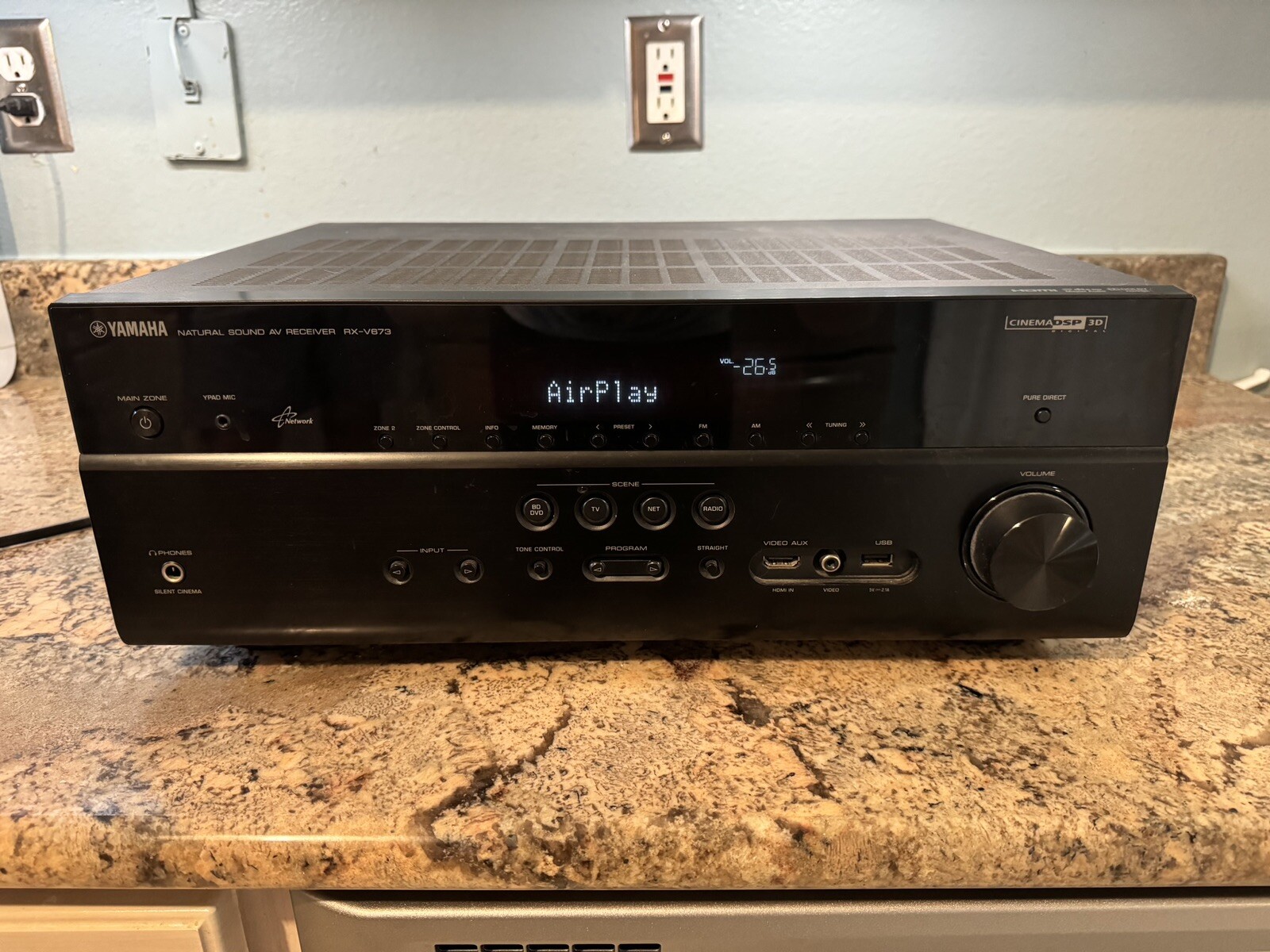 Yamaha RX-V673 7.2 Channel A/V Receiver - Black | eBay