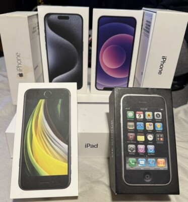 Apple iPhone Boxes-EMPTY BOX ONLY -Lot of 7 Boxes-Good Condition! | eBay