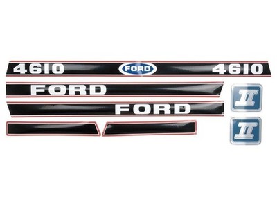 Ford 4610 Force II Hood Decal Kit Red / Black | eBay