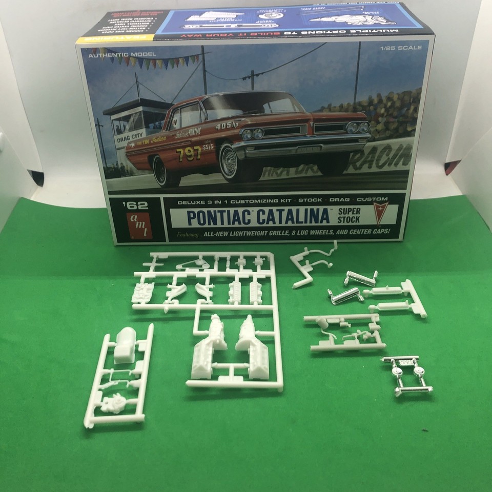 CNOTE 62 Pontiac Catalina 421 SD ENGINE W 2X4 Intake AMT 1/25 LBR Model ...