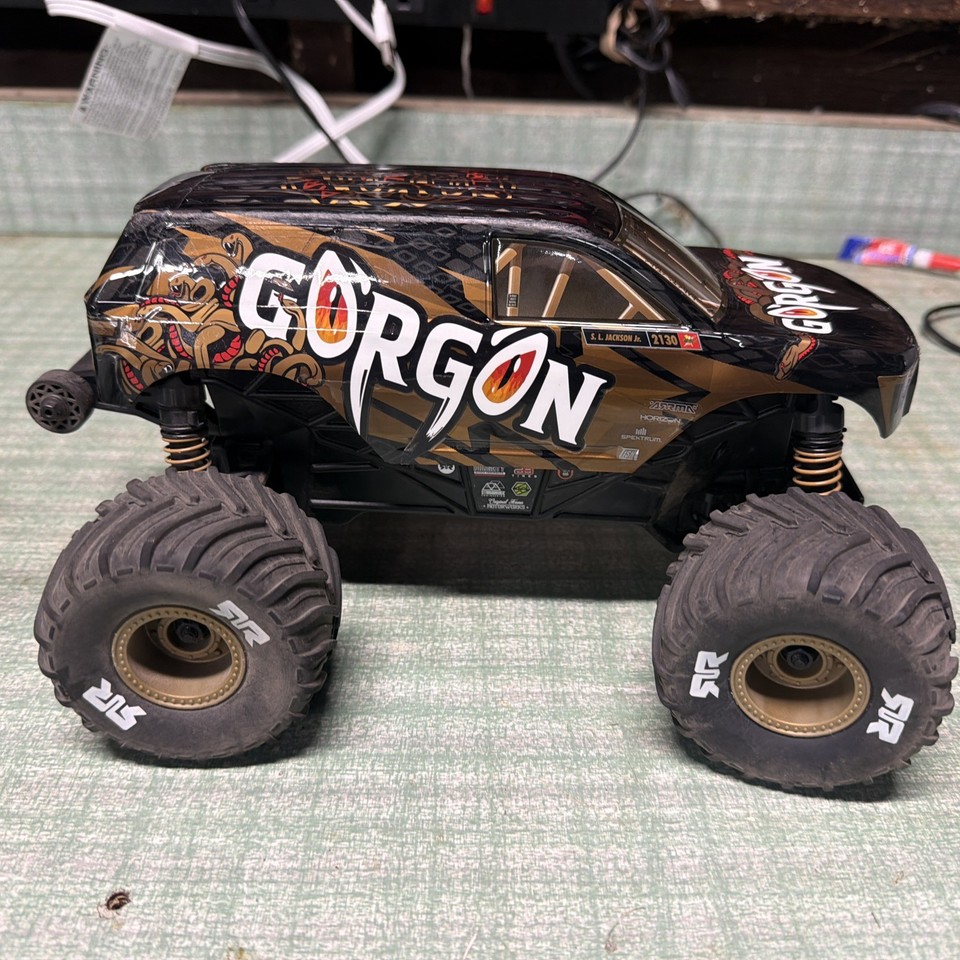 Arrma 2130T3 1/16 GORGON GROM 4X4 RTR Brushed Monster Truck Battery ...