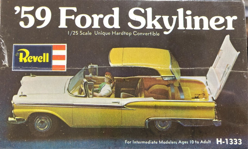 1959 Ford Skyliner Revell Sealed Model Kit from 1975 59 Retractable H ...