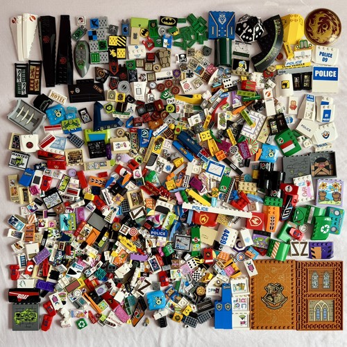 LEGO Stickered & Printed Parts Bundle Harry Potter Batman Money Tiles ...